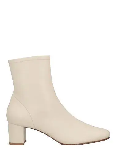 By Far Leather Ankle Boots - White