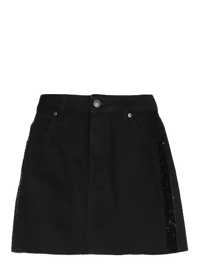 GAËLLE PARIS Flared Denim Skirt - Black
