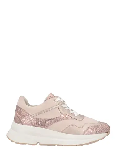 Geox Leather And Textile Sneakers - Rose Gold