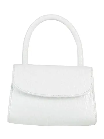 By Far Cow Leather Handbag - White