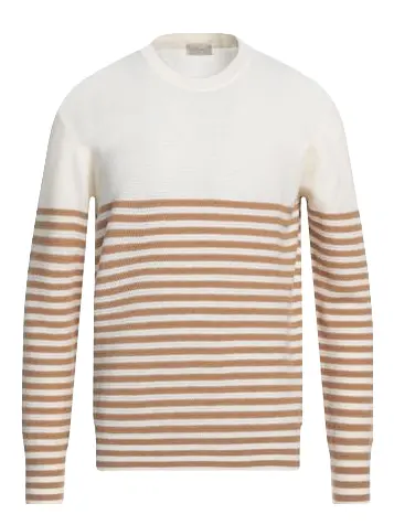 Altea Virgin Wool Striped Sweater - White