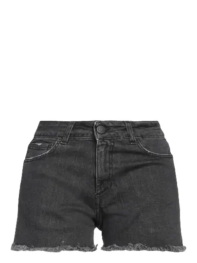 FAMILY FIRST Denim Stretch High-waisted Shorts - Black