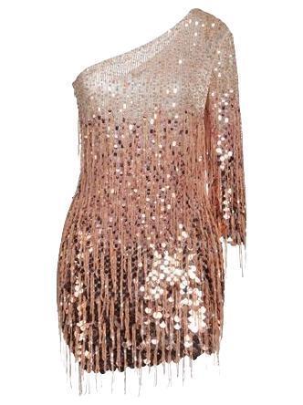 Elisabetta Franchi Mini Dress Size Polyamide, Plastic, Glass - Copper