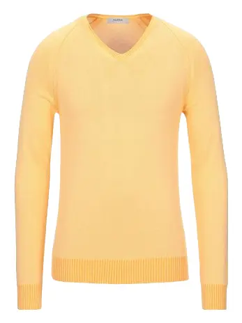 Alpha Studio Knitted V-neck Sweater - Orange