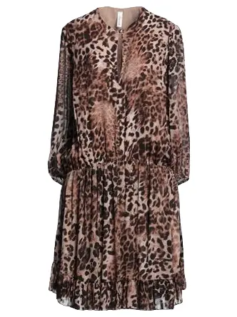 SOUVENIR Leopard-print Midi Dress - Purple