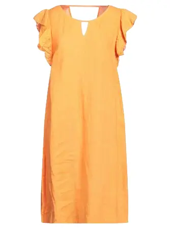 LFDL Midi Length Flared Dress - Orange
