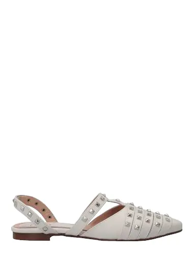 UNLACE Leather Slingback Ballet Flats - Off White