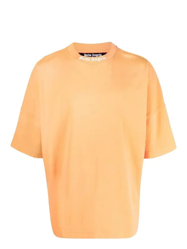 Palm Angels Logo-print Cotton T-shirt - Orange