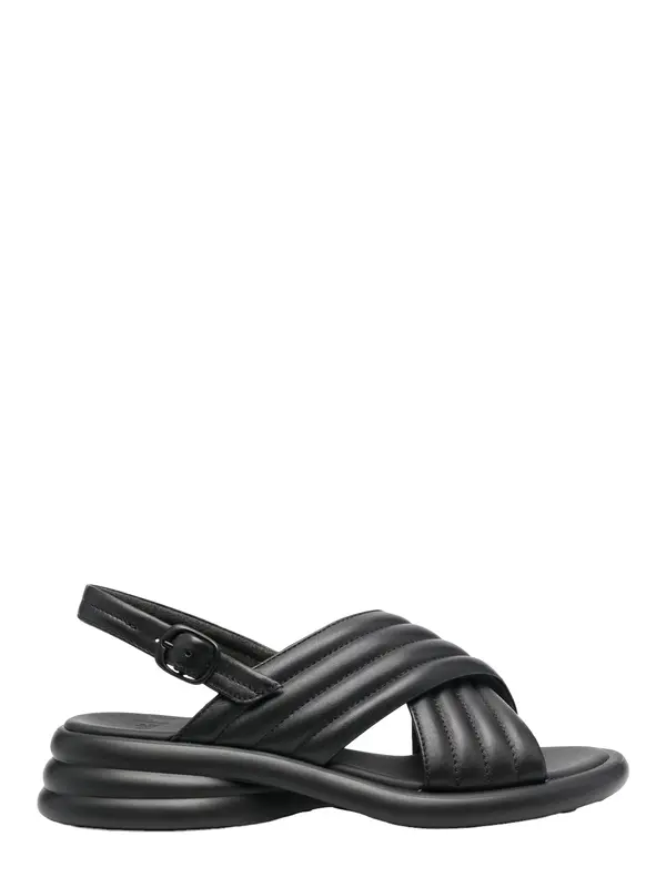 Camper Spiro Cross-strap Sandals - Black