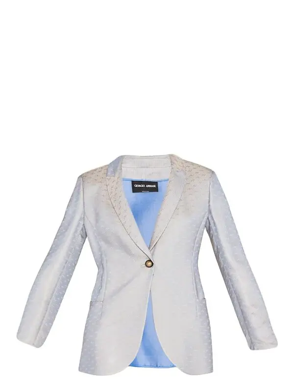 Giorgio Armani Abstract Jacquard Blazer - Light Grey