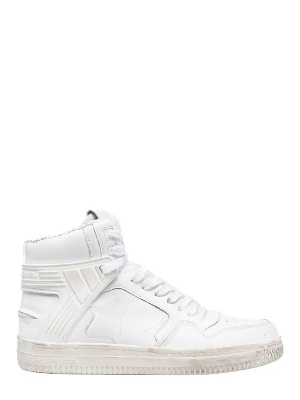 Philippe Model Panelled Leather High-top Sneakers - White