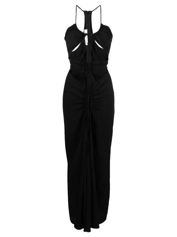 Christopher Esber Cut-out Ruched Midi Dress - Black