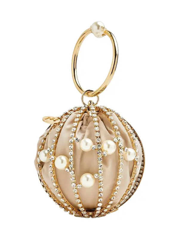 Rosantica Chloe Faux-pearl Sphere Bag - Gold