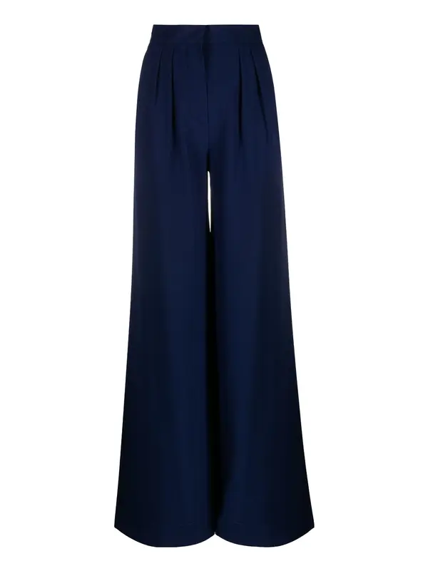 Alberta Ferretti High-waisted Wide-leg Trousers - Blue