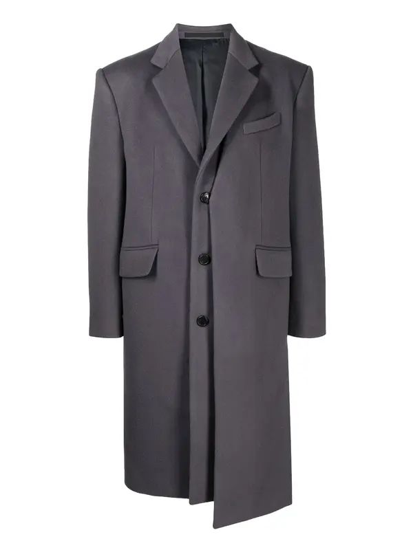 SONGZIO Layered Single-breasted Coat - Grey