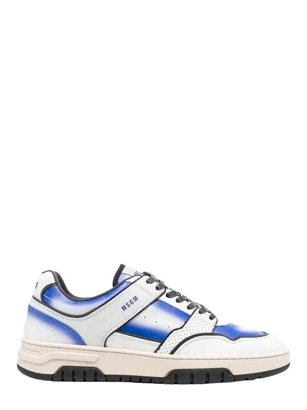 MSGM Calf Leather Sneakers - Blue