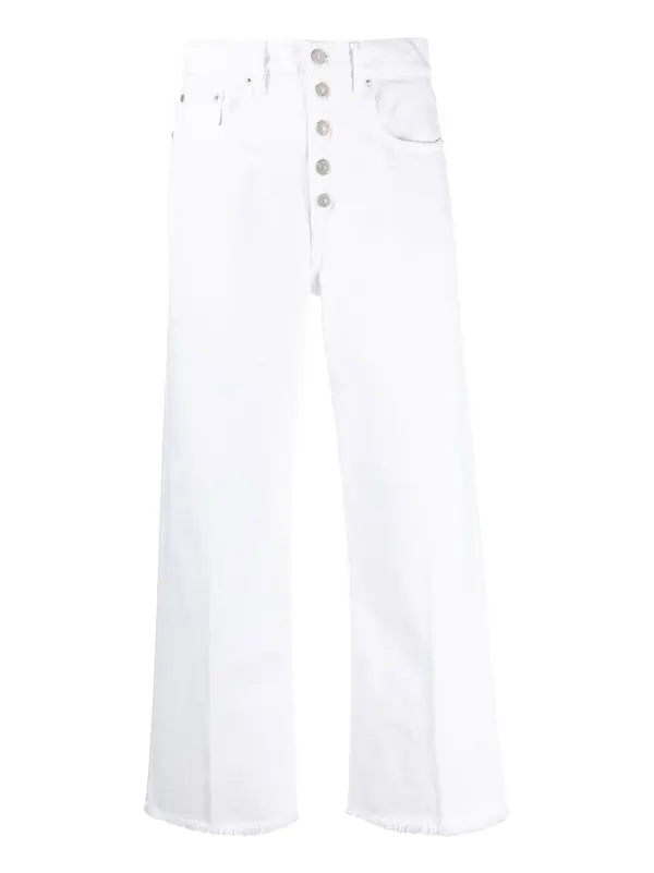 Polo Ralph Lauren Cropped Wide-leg Jeans - White