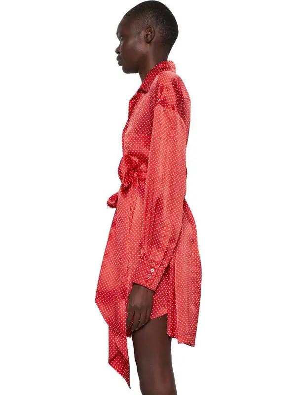 Alexandre Vauthier Mini Shirt Dress - Daring Red