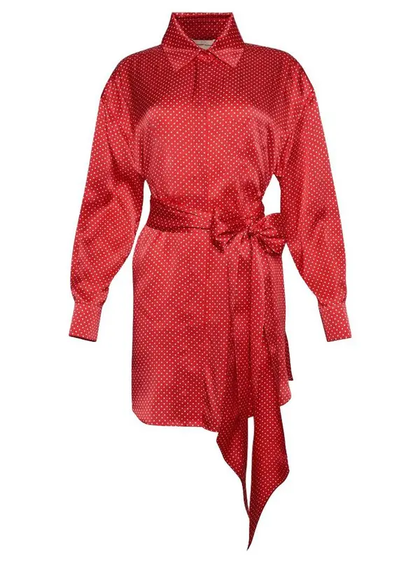 Alexandre Vauthier Mini Shirt Dress - Daring Red