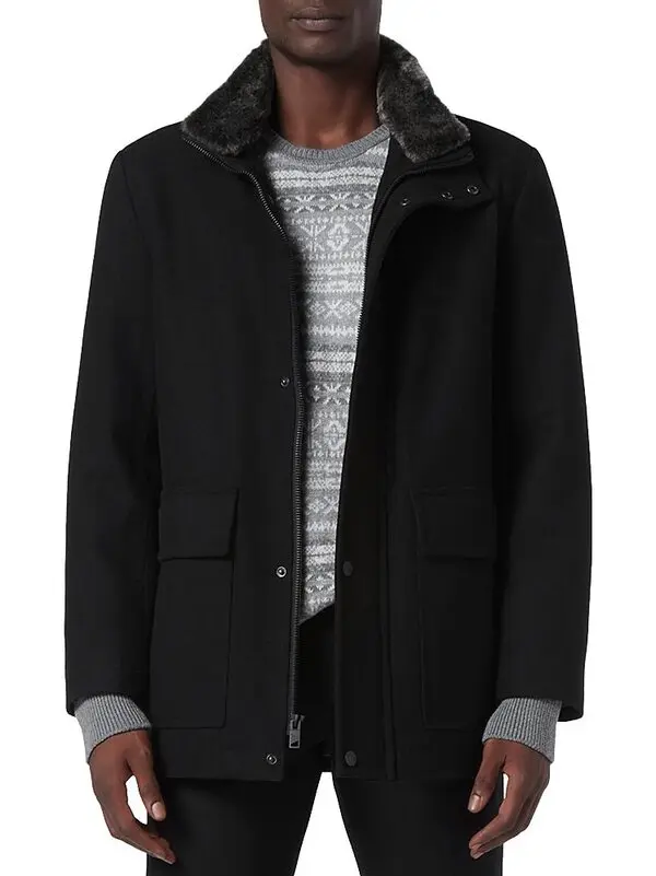 Andrew Marc Brooks Car Coat - Black