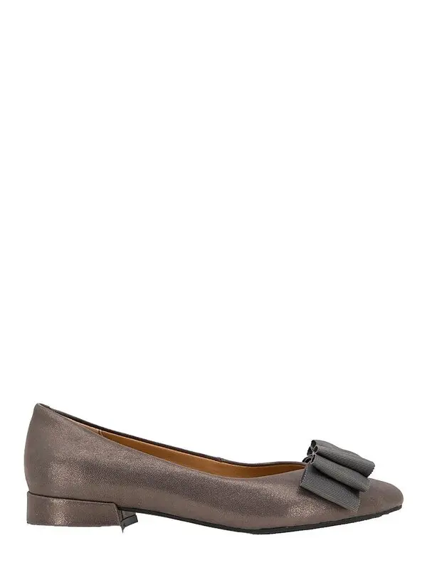 KENNETH COLE Atlas Embellished Flats - Brown Metal