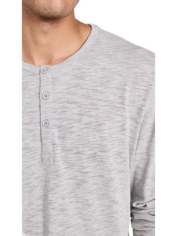 ATM Anthony Thomas Melillo Destroyed Henley - Heather Grey