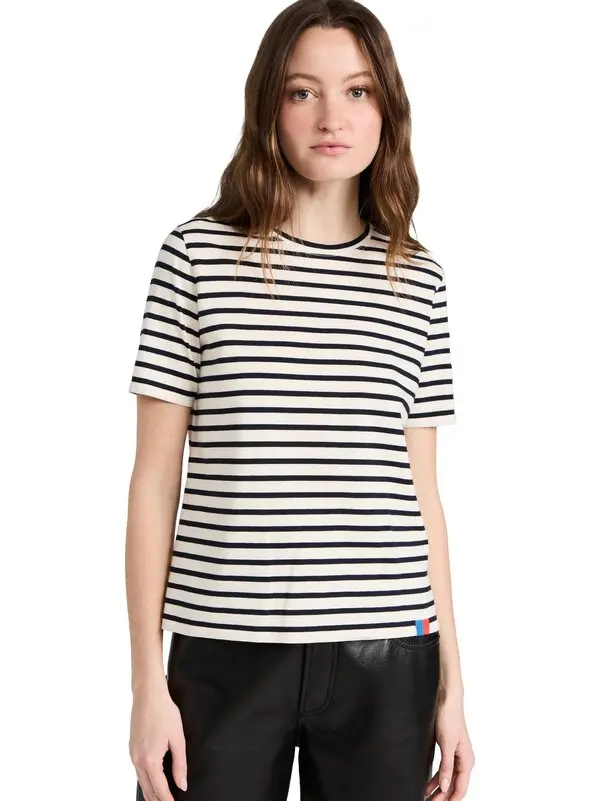 Kule Modern Striped Tee - Cream/navy