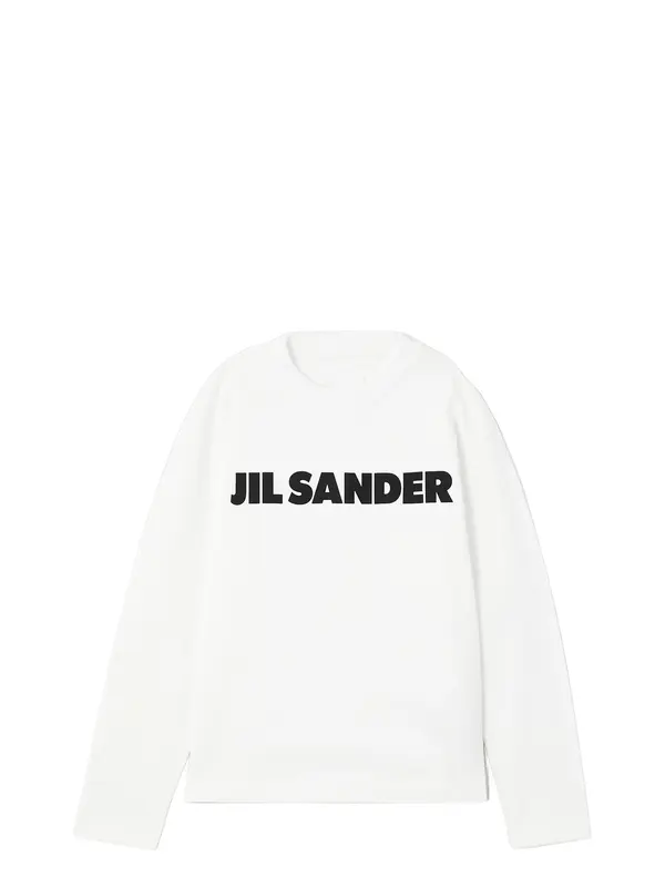 JIL SANDER Printed Cotton-jersey Sweatshirt - White