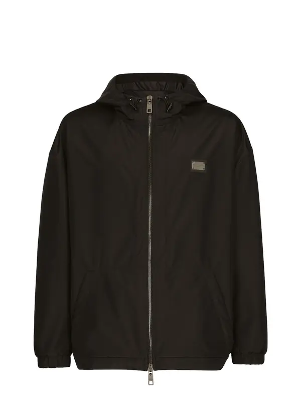 Dolce & Gabbana Logo-tag Hooded Jacket - Black
