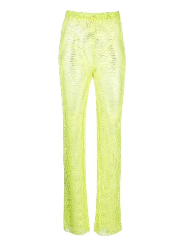 SANTA BRANDS Rhinestone-embellished Straight Trousers - Green