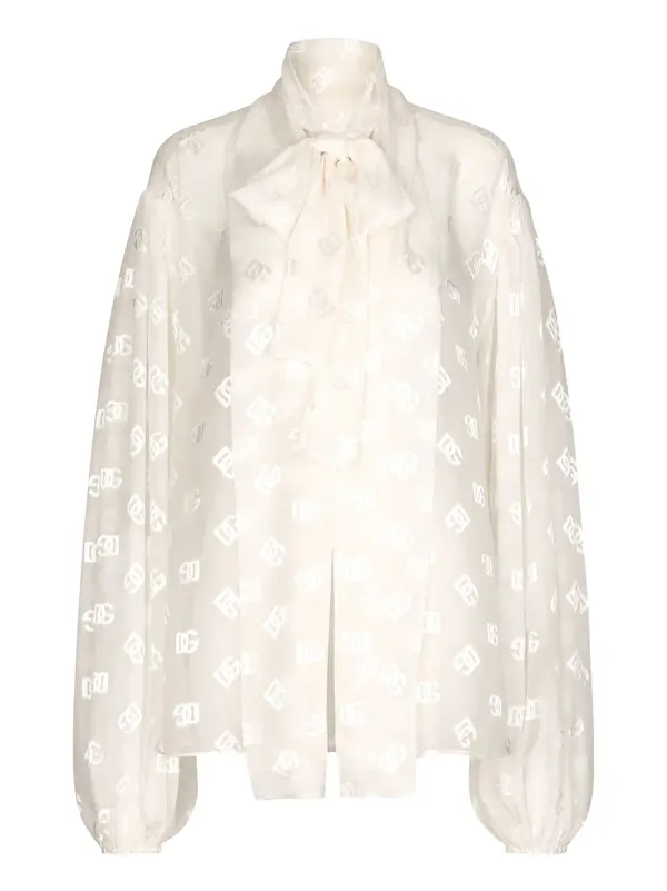 Dolce & Gabbana Logo-jacquard Blouse - White