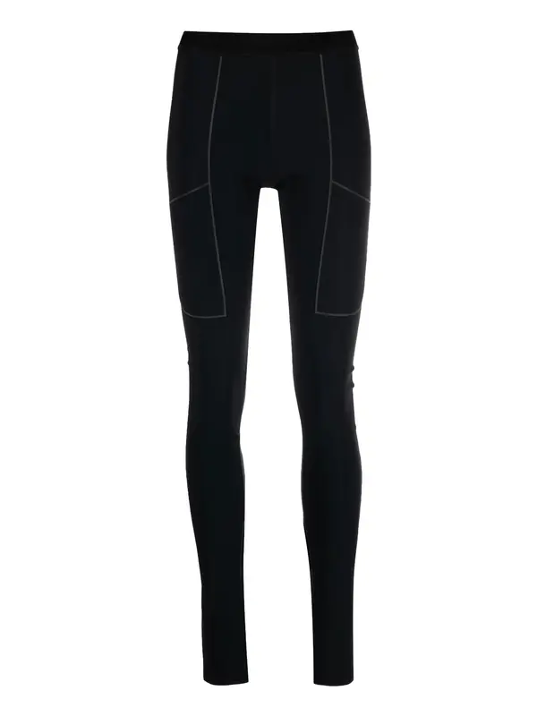 Coperni Stretch-design Slit Leggings - Black