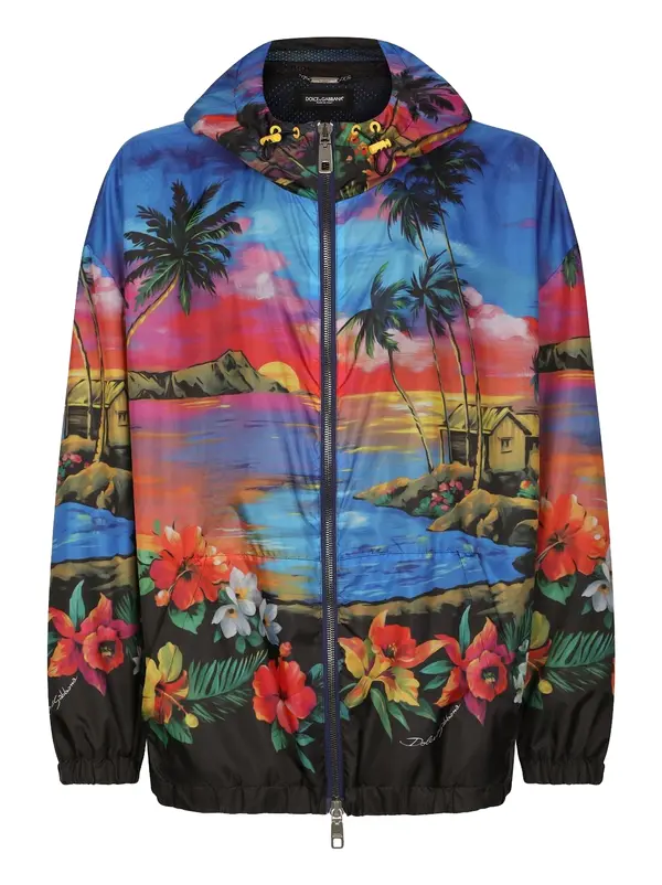 Dolce & Gabbana Graphic Print Jacket - Blue