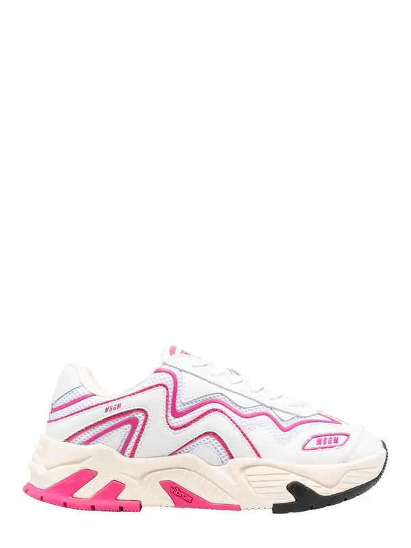 MSGM Panelled Low-top Sneakers - White