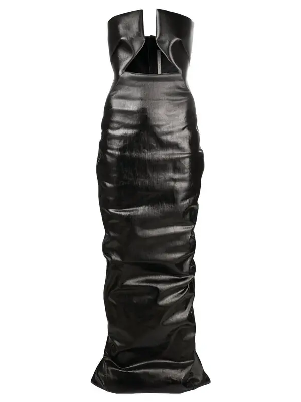 Rick Owens Cut-out Strapless Gown - Black