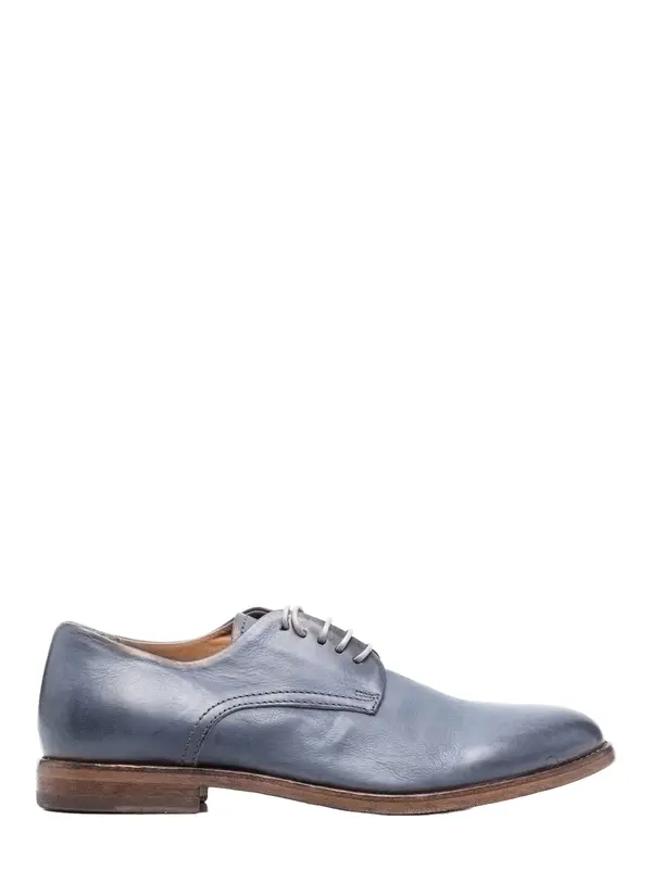Moma Faded Leather Brogues - Blue