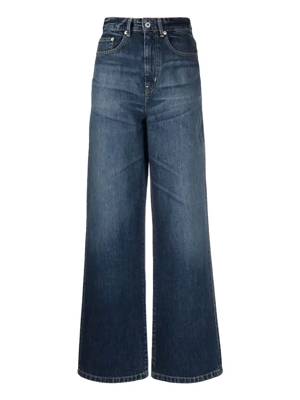 Kenzo High-waisted Straight-leg Jeans - Blue