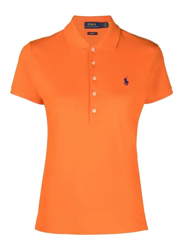 Polo Ralph Lauren Logo-embroidered Slim-fit Polo Shirt - Orange