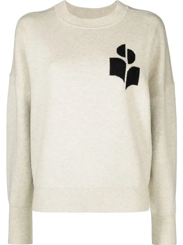 MARANT ETOILE Atlee Intarsia-knit Jumper - Grey