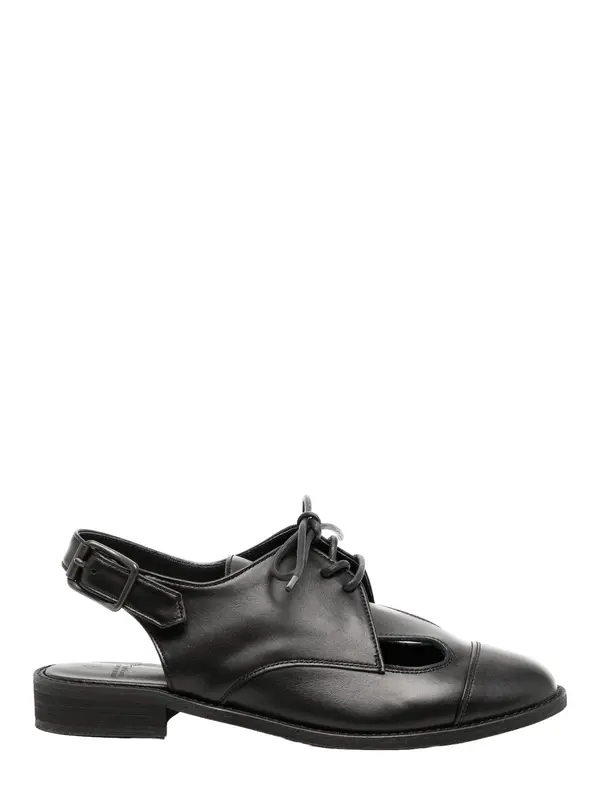 Y’s Slingback Lace-up Shoes - Black