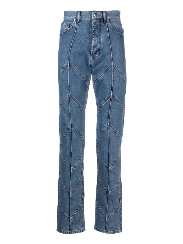 AV VATTEV Mid-rise Straight-leg Jeans - Blue