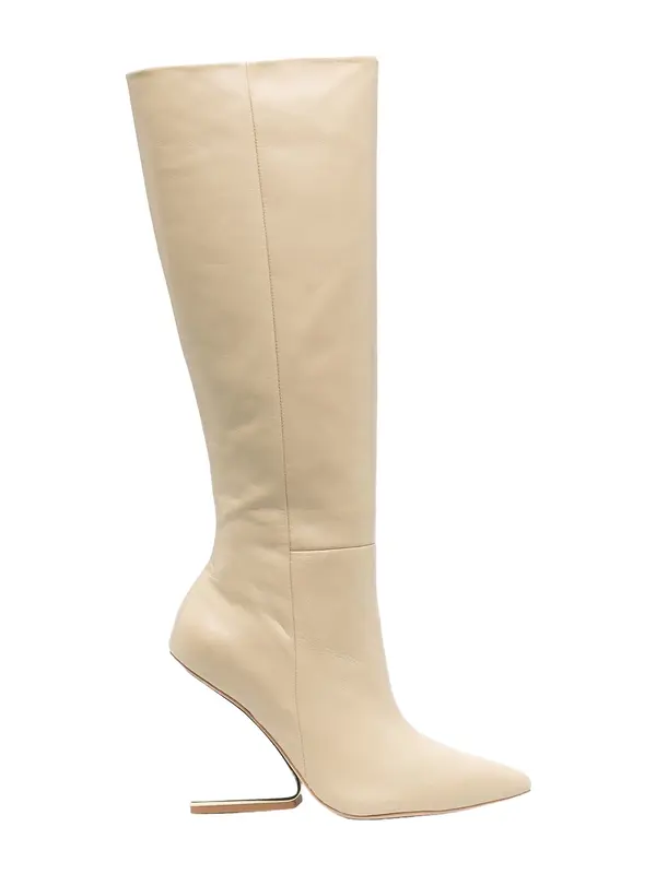 Cult Gaia Suspended-heel 105mm Long Boots - Neutrals