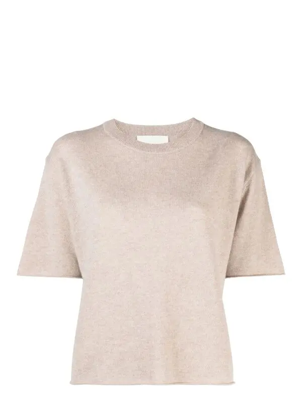 LISA YANG Cila Cashmere T-shirt - Neutrals