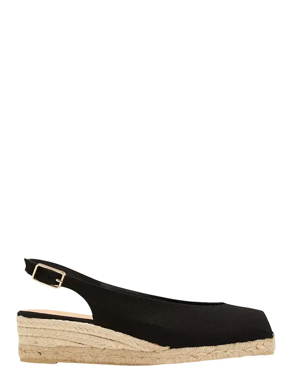 CastaÑer Dosalia Canvas Wedge Espadrilles - Negro