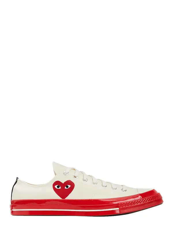 CDG PLAY X Converse Canvas Low-top Sneakers - Off White