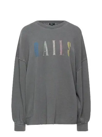 Rails Sweatshirt With Brand Logo - Grey