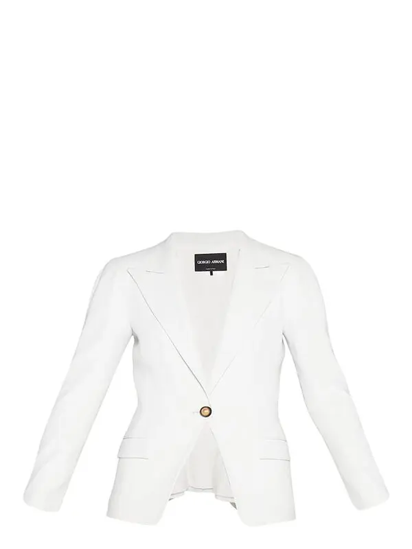 Giorgio Armani Viscose-blend Single-breasted Blazer - Ice
