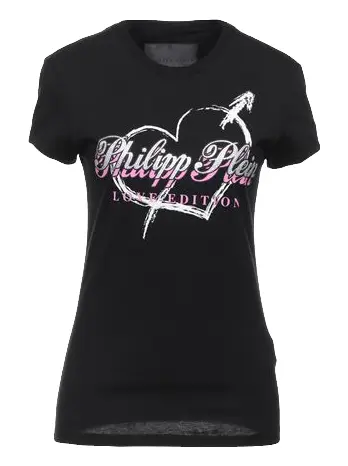 Philipp Plein T-shirt With Logo And Crystals - Black