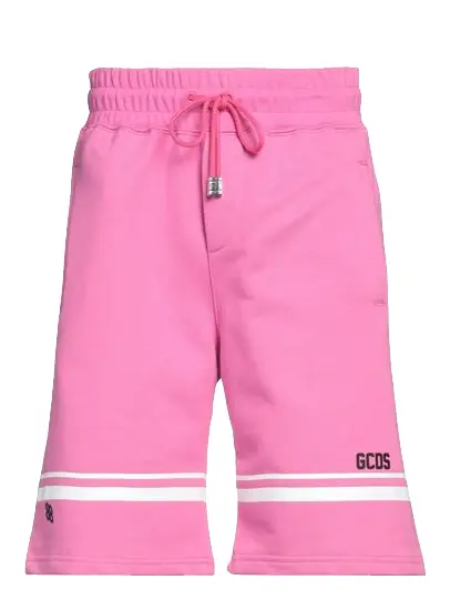 Gcds Cotton Bermuda Shorts - Magenta
