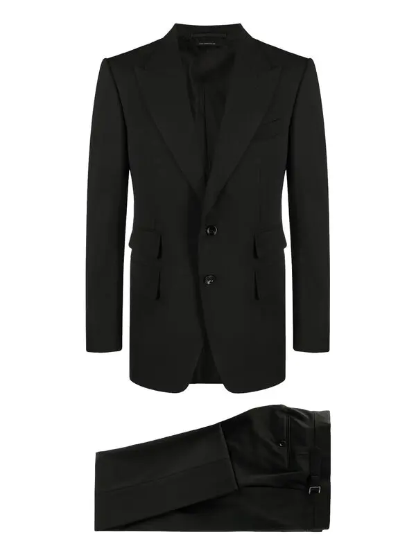 TOM FORD Shelton Bi-stretch Single-breasted Suit - Black
